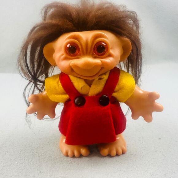 Accents | Vtg 6s Thomas Dam Troll Doll Amber Glass Eyes Hair Original ...